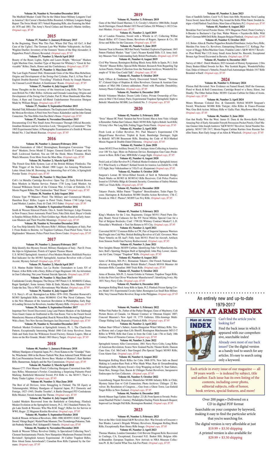Back Issue List - Mowbray Publishing